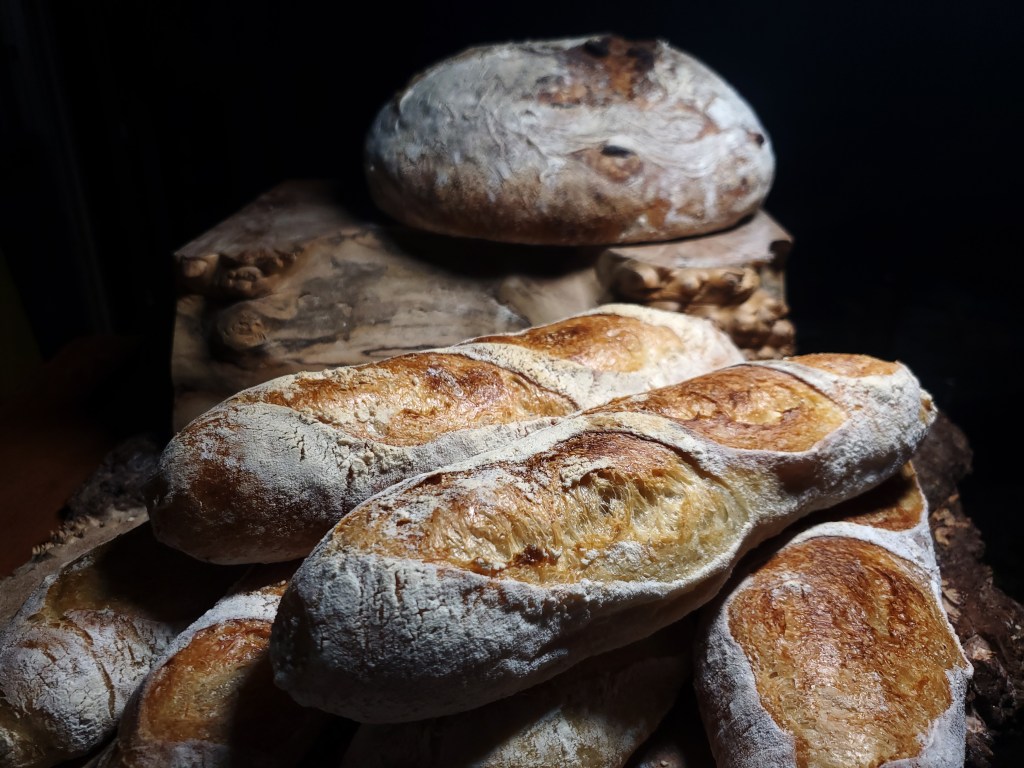 Baguettes and Olive Boule