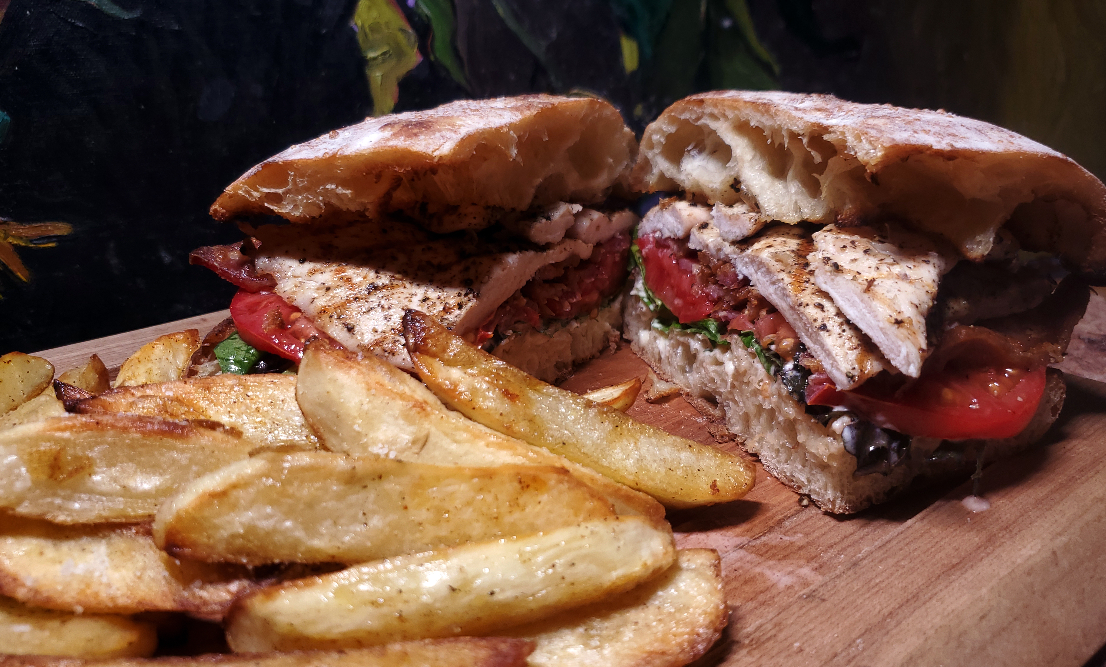Grilled Chicken Breast Club House Sandwich for Two
